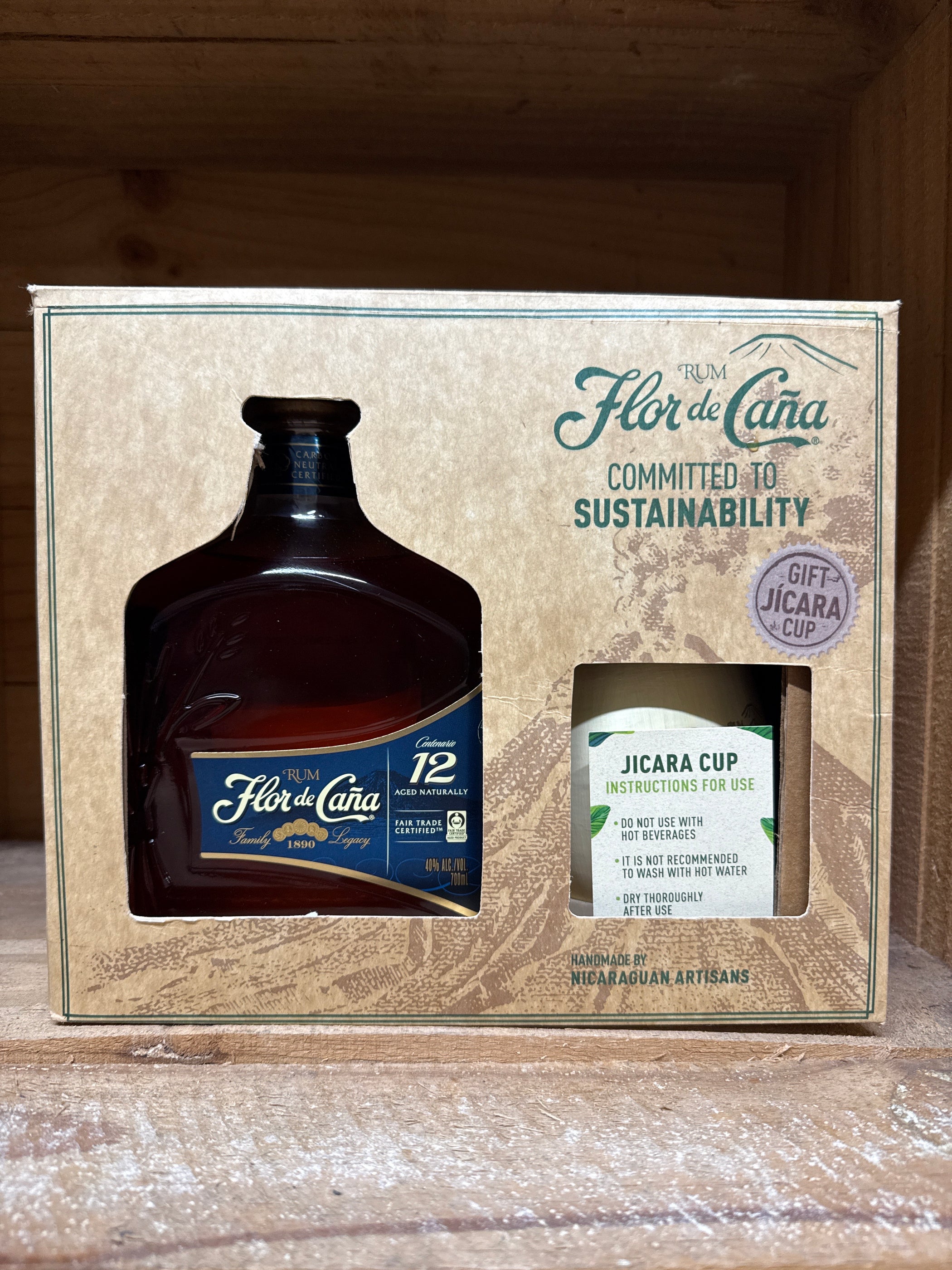 Flor de Cana 12 Year Old Rum Sustainable Cup Giftpack 700ml — Eight PM