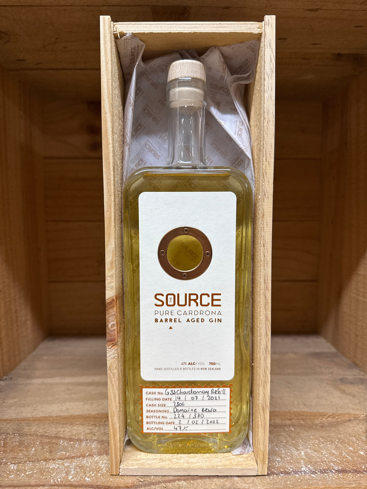 Cardrona The Source Domaine Rewa (G33) Chardonnay Barrel Aged Gin 700m ...